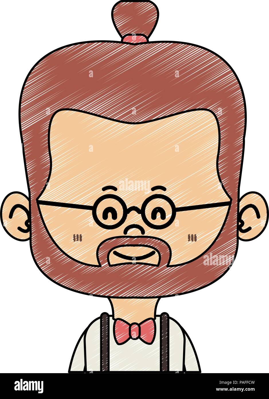 Midget hispter with glasses cartoon vector illustration graphic design ...