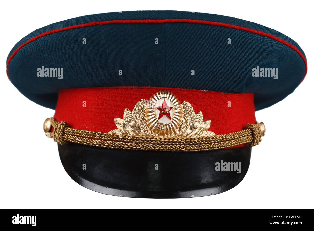 Soviet Army officer cap isolated Stock Photo - Alamy