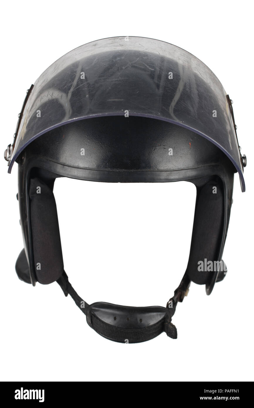 riot police helmet with protective glass isolated Stock Photo - Alamy