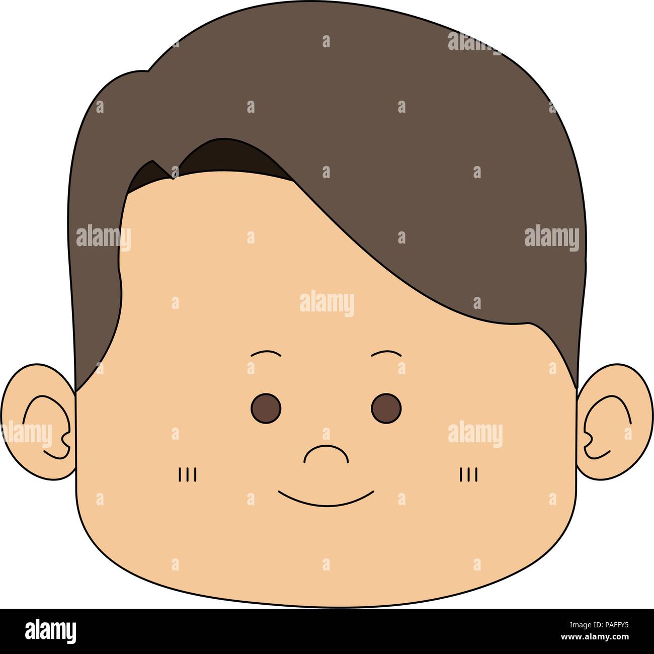 Cute midget man face vector illustration graphic design Stock Vector ...
