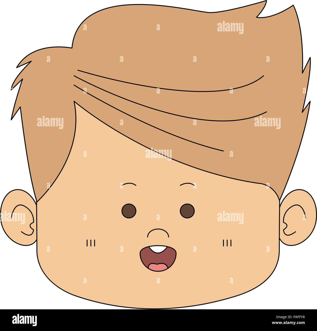 Cute midget man face vector illustration graphic design Stock Vector ...