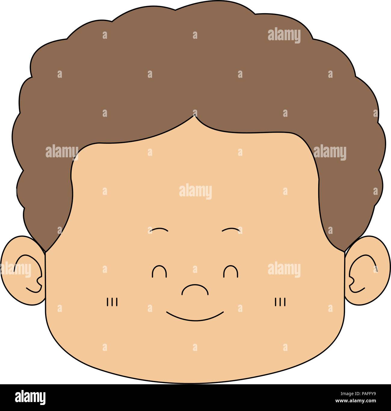 Cute midget man face vector illustration graphic design Stock Vector ...