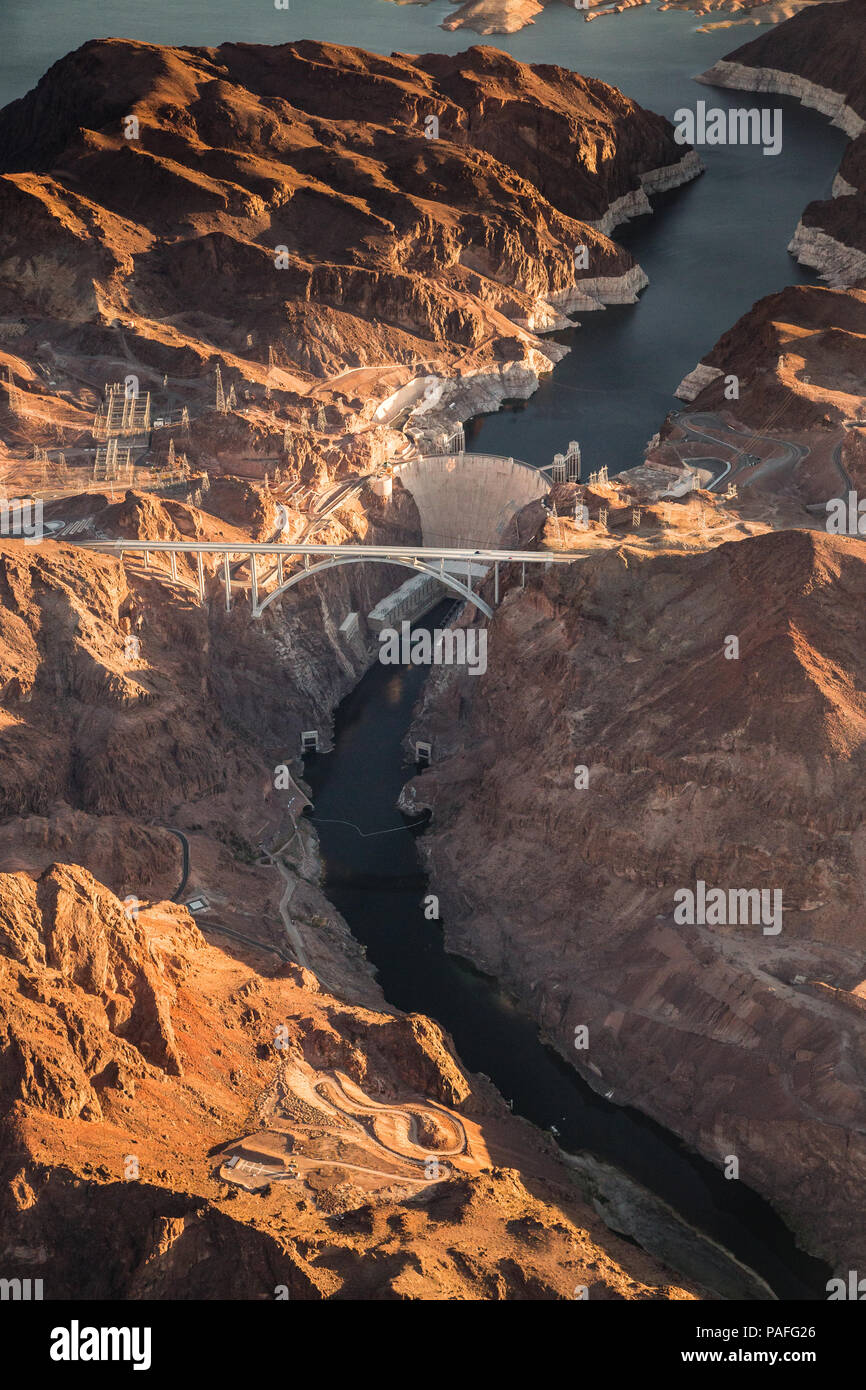 Aerial view of Hoover dam Stock Photo - Alamy