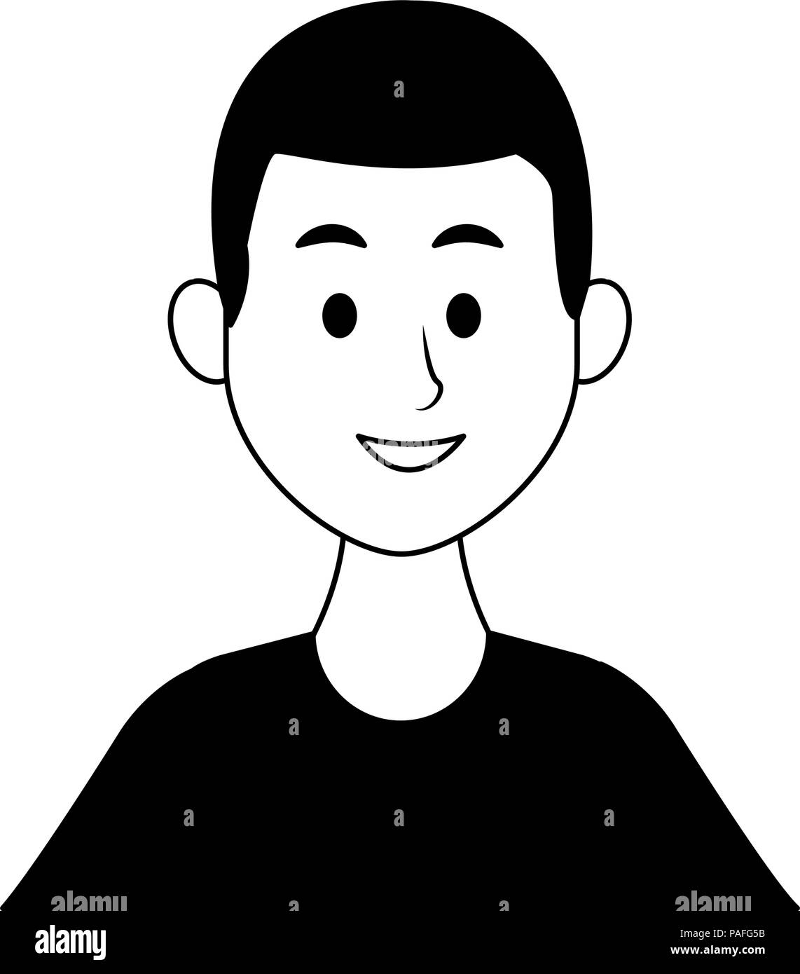Young Man With Casual Clothes Cartoon Vector Illustration Graphic