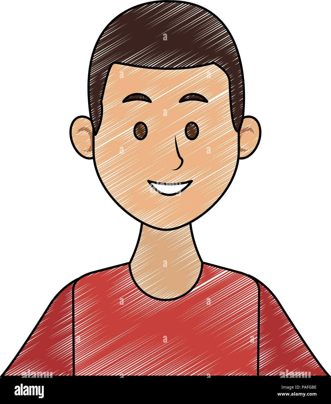 Young man with casual clothes cartoon vector illustration graphic ...