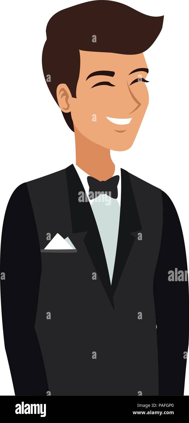 Groom cartoon profile vector illustration graphic design Stock Vector ...