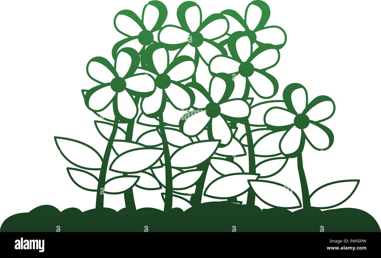 Beautiful flowers cartoon vector illustration graphic design Stock ...
