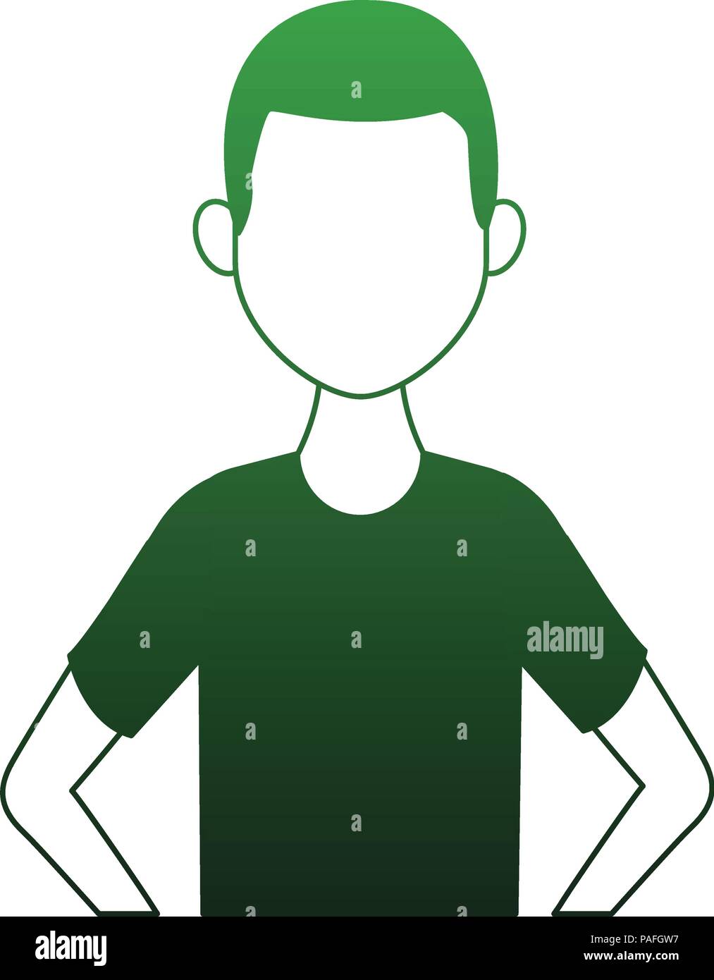 Young man with casual clothes cartoon vector illustration graphic ...