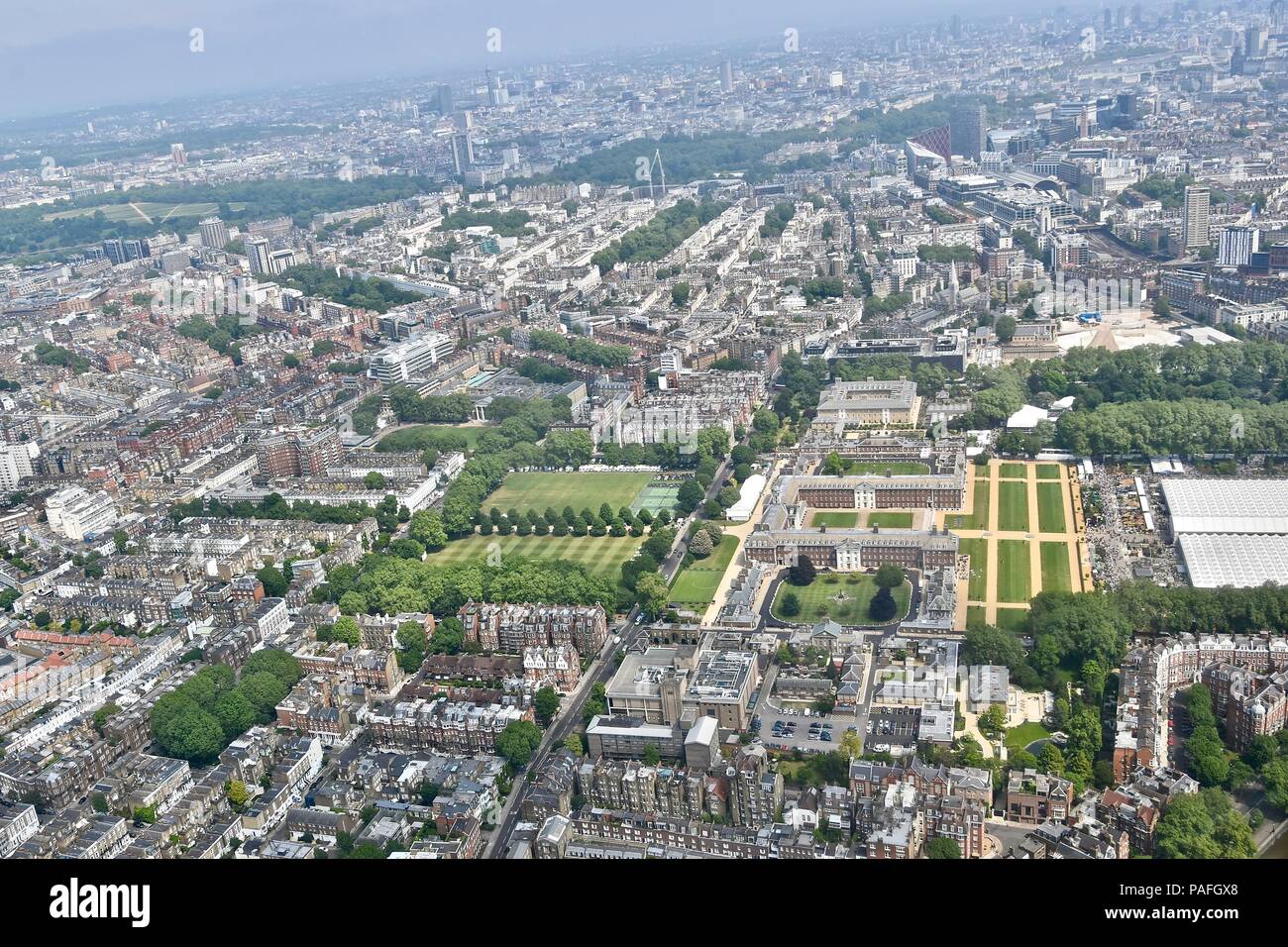 A view of the city of London, England, United Kingdom, seen from above ...