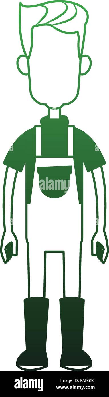 Farmer man cartoon vector illustration graphic design Stock Vector ...