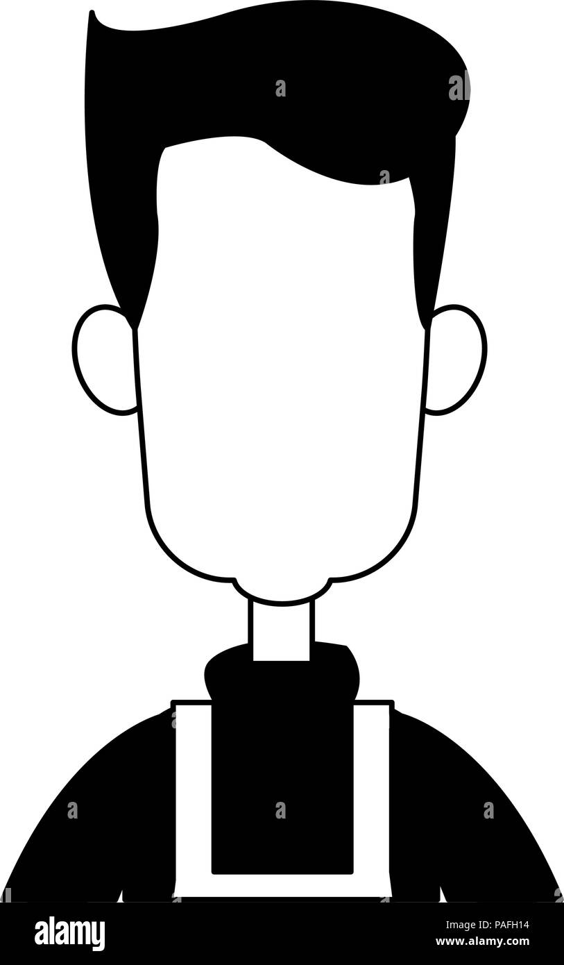 Farmer man profile cartoon vector illustration graphic design Stock ...