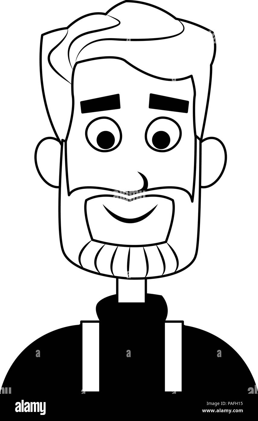 Farmer man profile cartoon vector illustration graphic design Stock ...