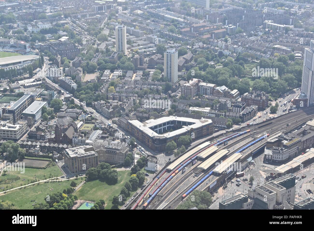 A view of the city of London, England, United Kingdom, seen from above ...