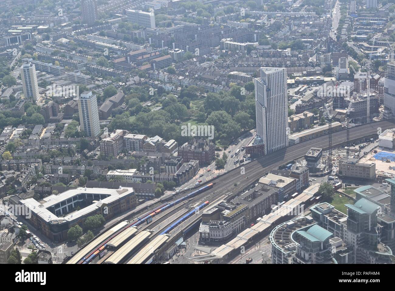 A view of the city of London, England, United Kingdom, seen from above ...