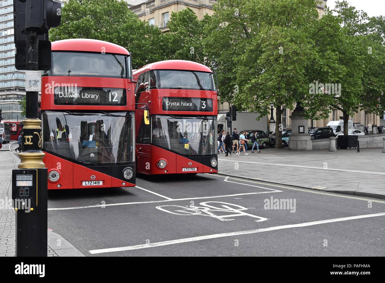 Iconic London red double decker bus, London, United Kingdom Stock Photo ...