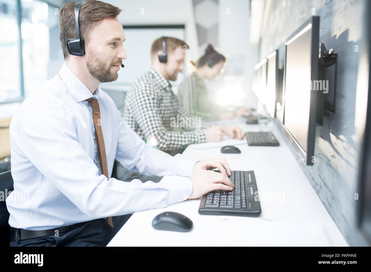 Handsome customer service center hi-res stock photography and images ...
