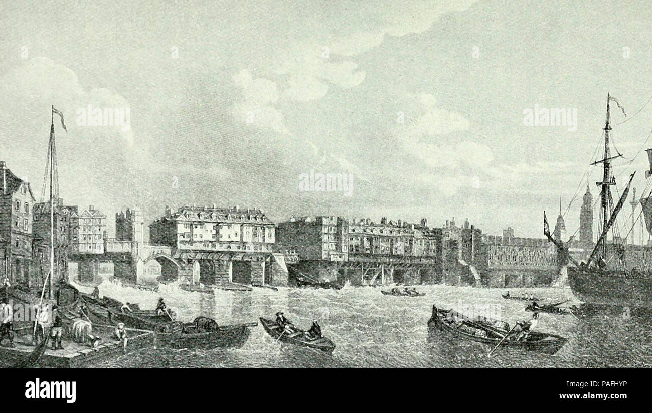London Bridge - 1757 Stock Photo - Alamy