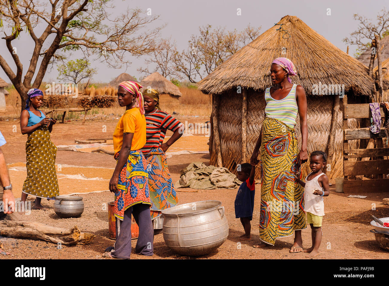 ACCRA, GHANA - MARCH 6, 2012: Unidentified Ghanaian people talk about ...