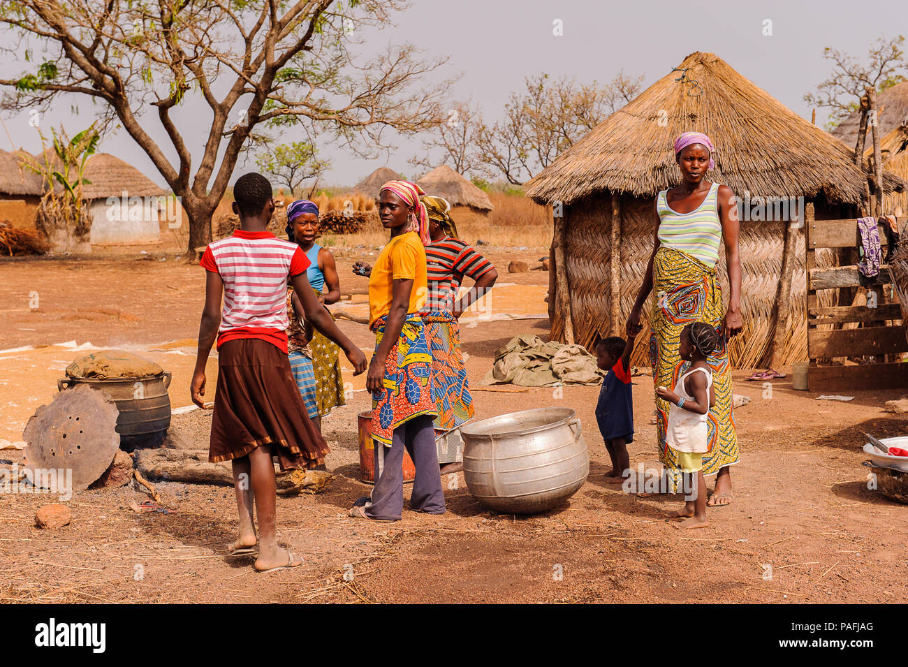 ACCRA, GHANA - MARCH 6, 2012: Unidentified Ghanaian people talk about ...