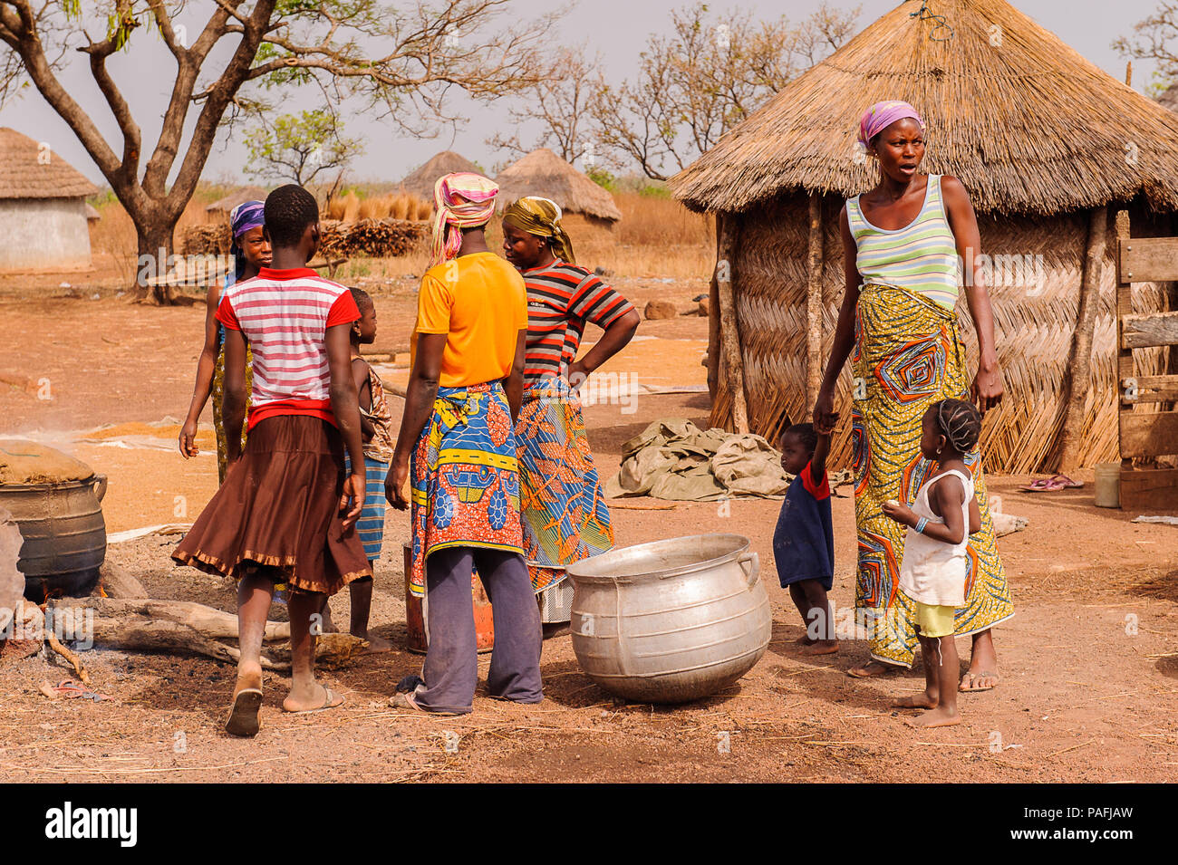 ACCRA, GHANA - MARCH 6, 2012: Unidentified Ghanaian people talk about ...