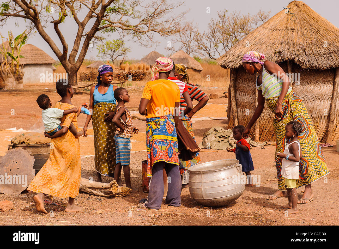 ACCRA, GHANA - MARCH 6, 2012: Unidentified Ghanaian people talk about ...