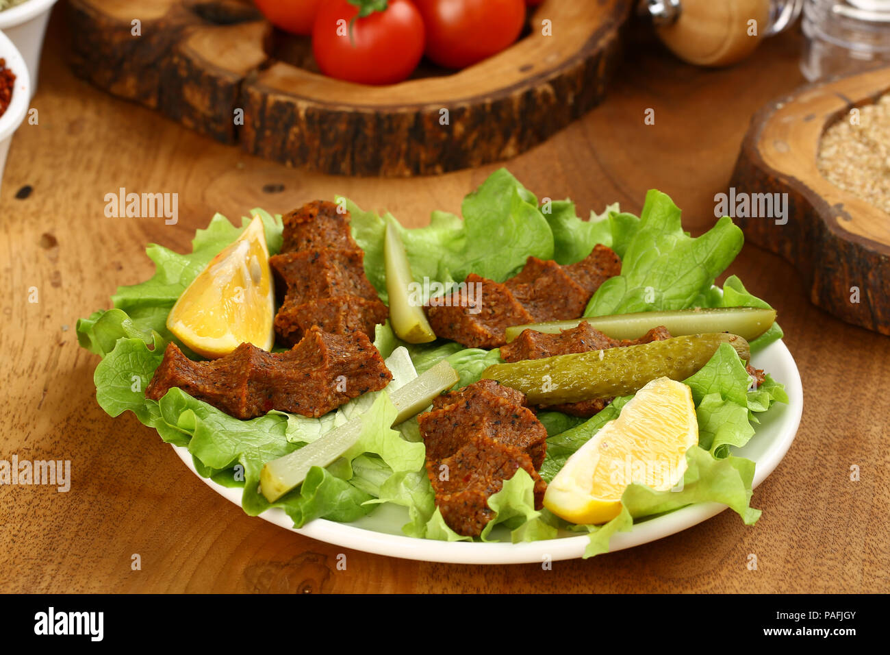 Turkish raw meatball cig hi-res stock photography and images - Alamy