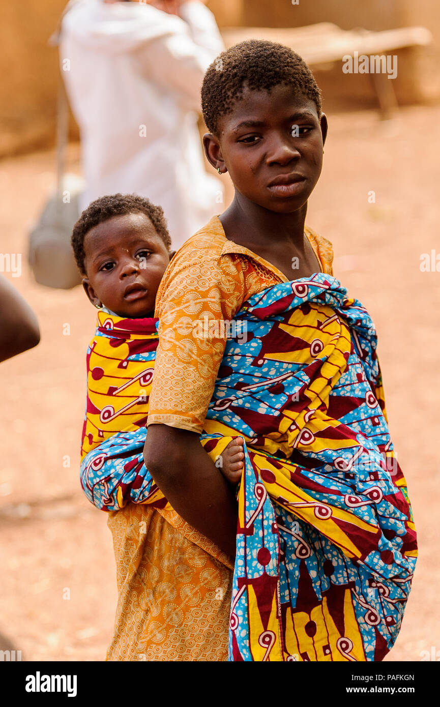 ACCRA, GHANA - MARCH 6, 2012: Unidentified Ghanaian little baby on his ...