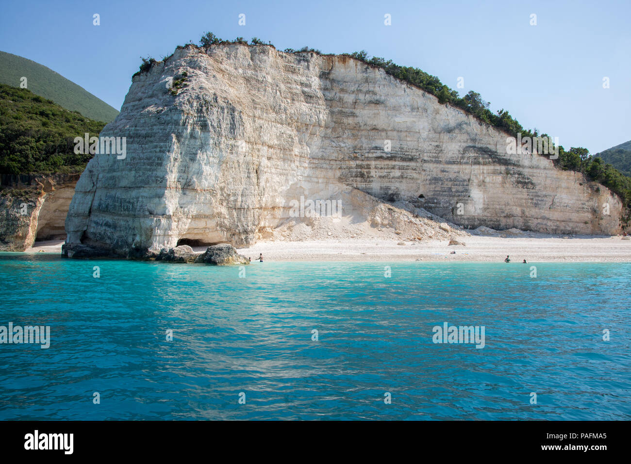 Fteri beach, island Cephalonia (Kefalonia), Greece Stock Photo - Alamy