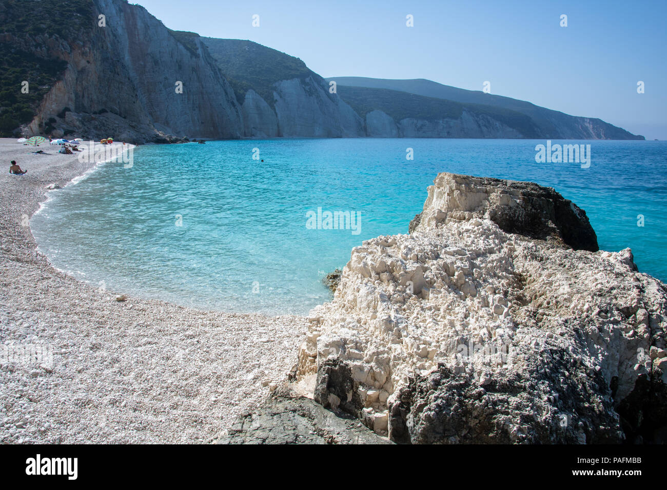 Fteri beach, island Cephalonia (Kefalonia), Greece Stock Photo - Alamy
