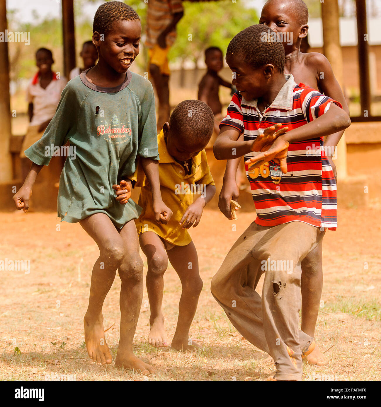 ACCRA, GHANA - MARCH 6, 2012: Unidentified Ghanaian children play ...