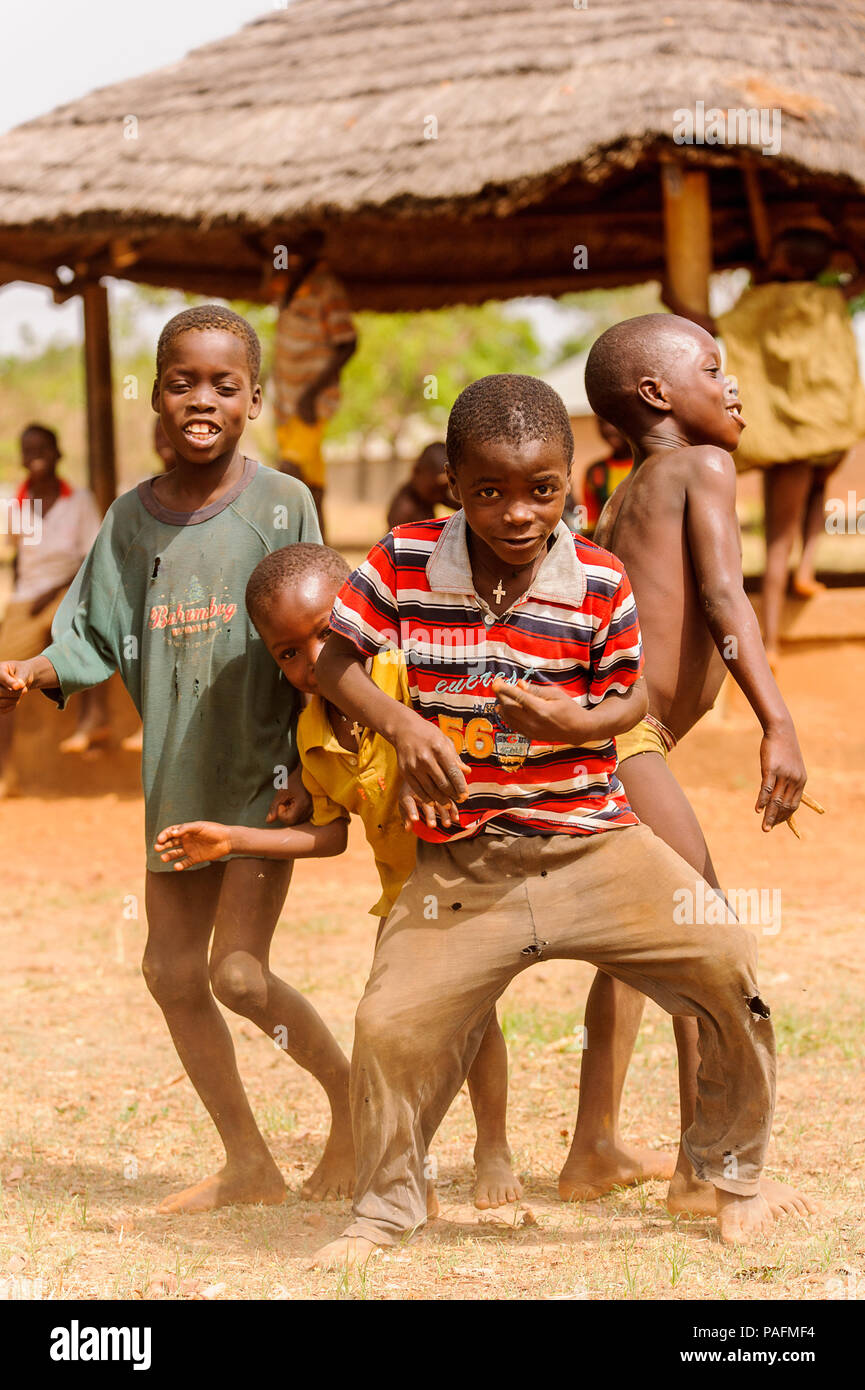 ACCRA, GHANA - MARCH 6, 2012: Unidentified Ghanaian children play ...
