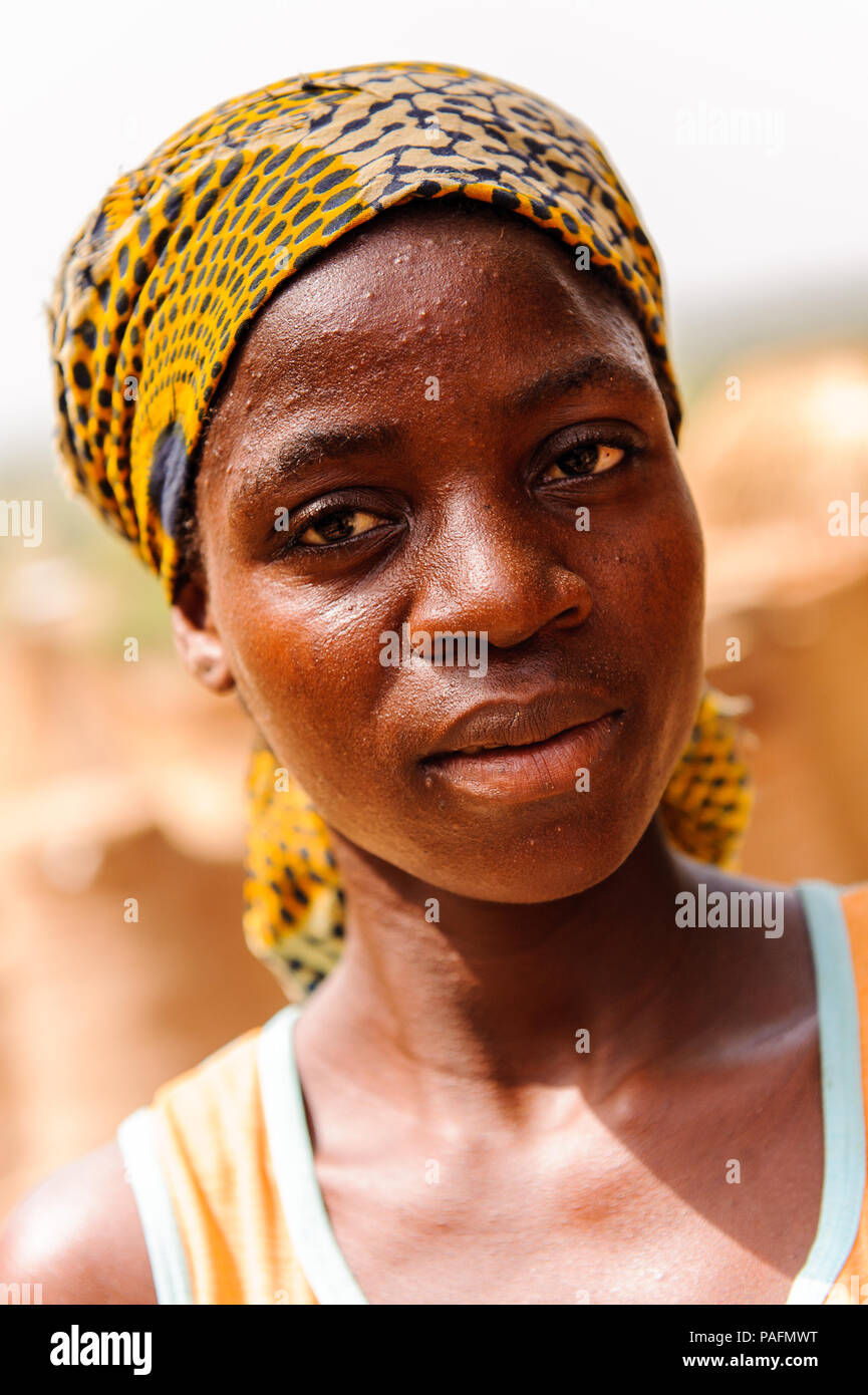 KARA, TOGO - MARCH 7, 2012: Unidentified Togolese woman in traditional ...