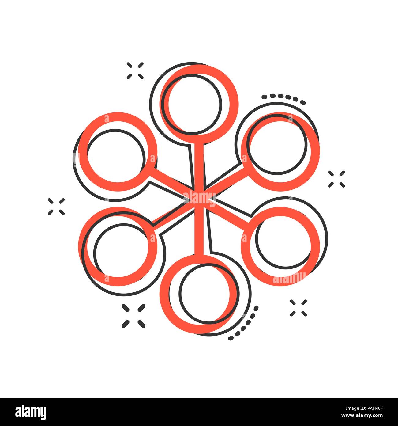 Vector cartoon structure diagram icon in comic style. Chart ...