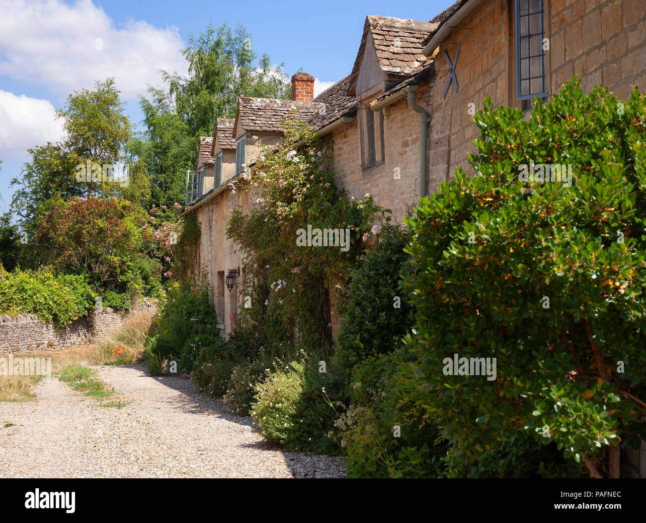 Cotswold village of Little Barrington, Gloucestershire, England Stock ...