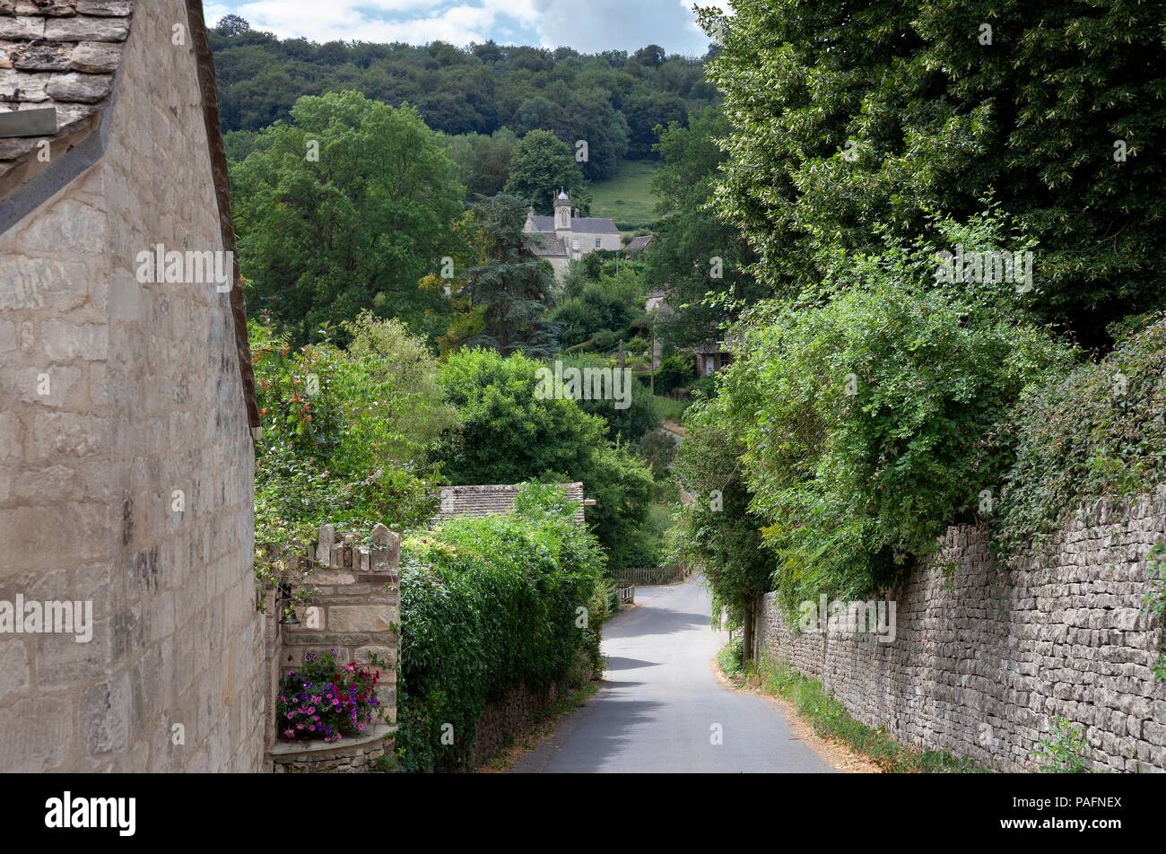Sheepscombe village, Cotswolds, Gloucestershire, England Stock Photo ...