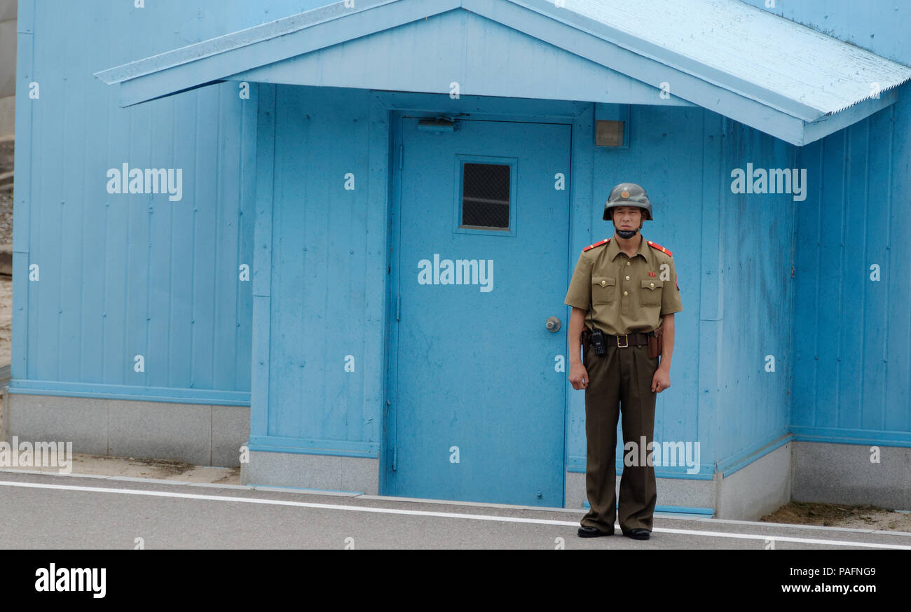 View from North Korea side in the Joint Security Area Truth Village ...