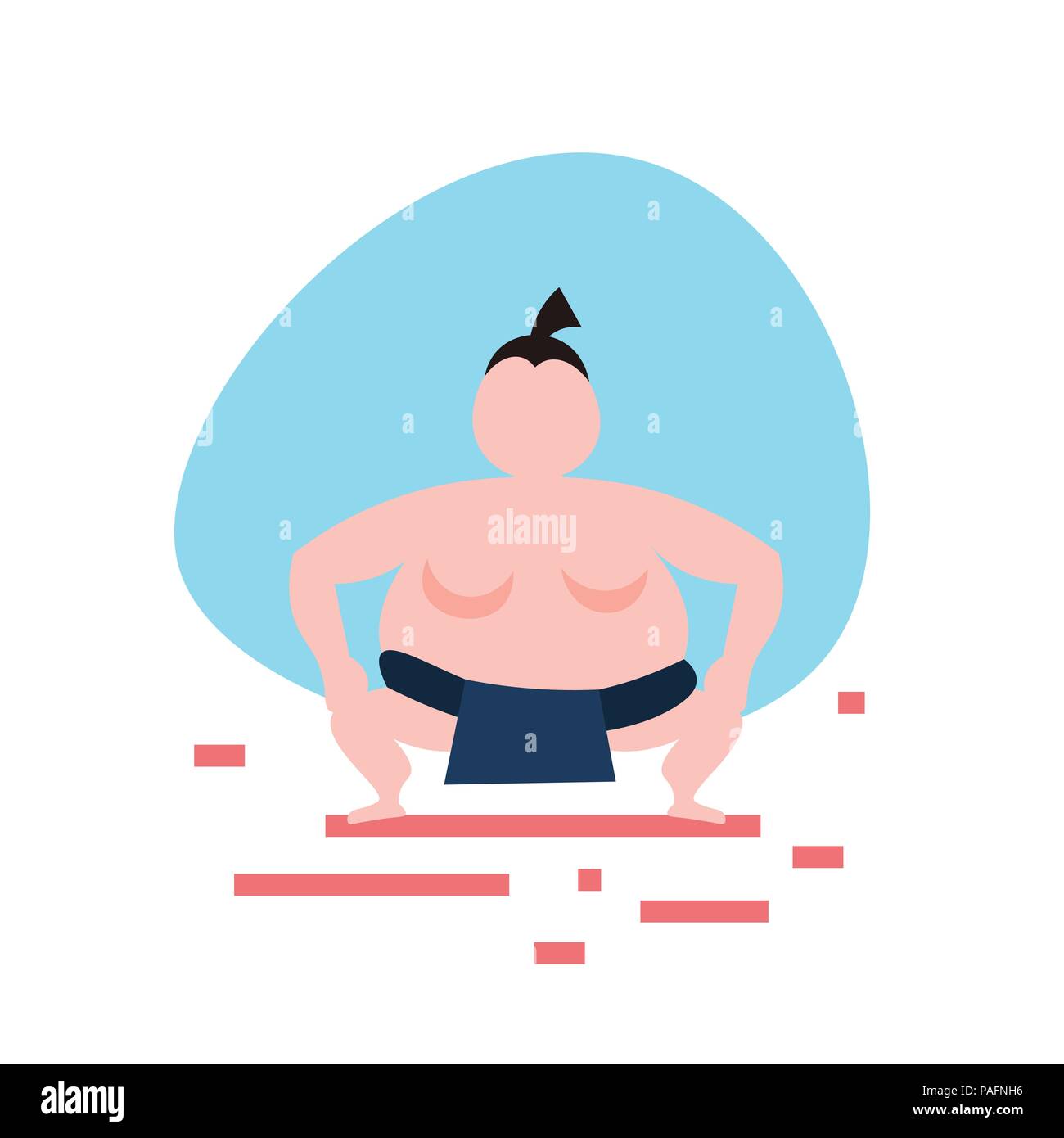 sumo wrestler sitting pose white background male sport man activity ...