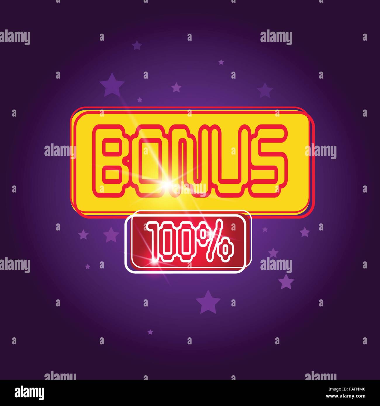 bonus lettering violet background icon sticker badge logo design ...