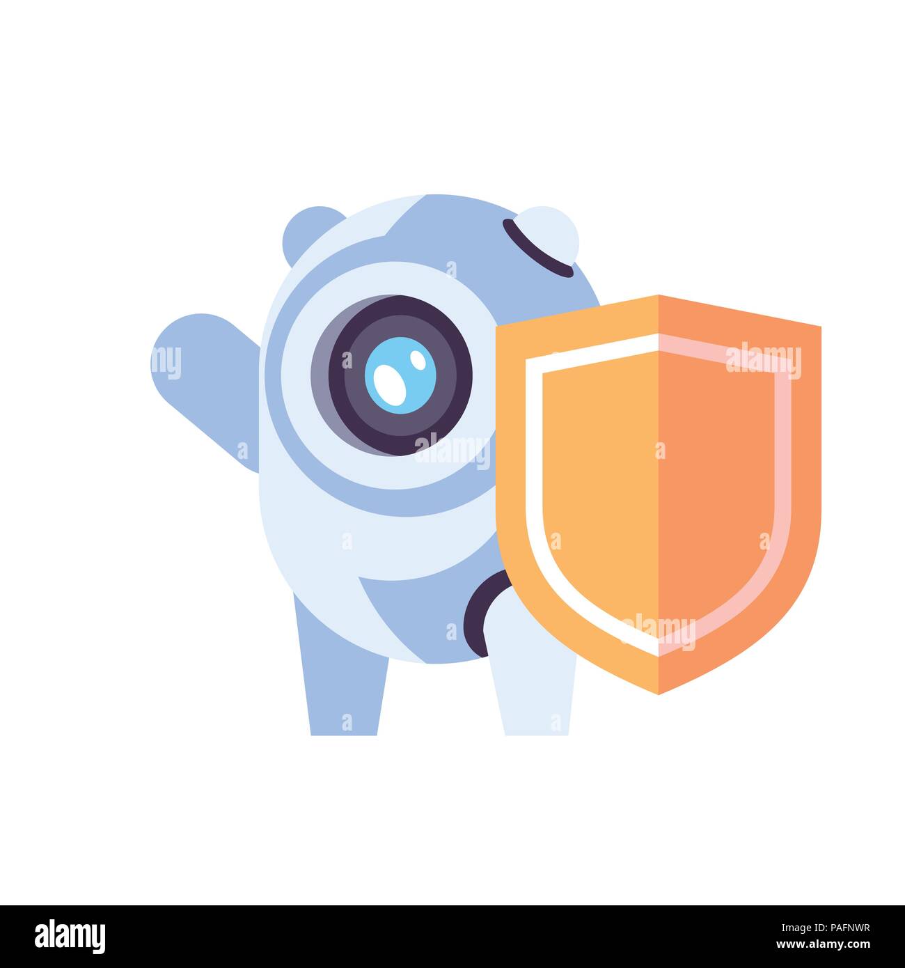 Chat bot robot shield protection concept artificial intelligence ...