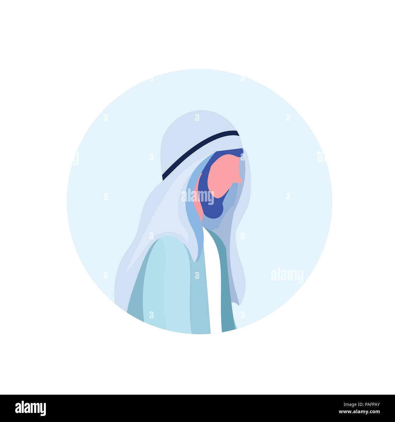 arab man beard profile avatar icon isolated male traditional clothes ...
