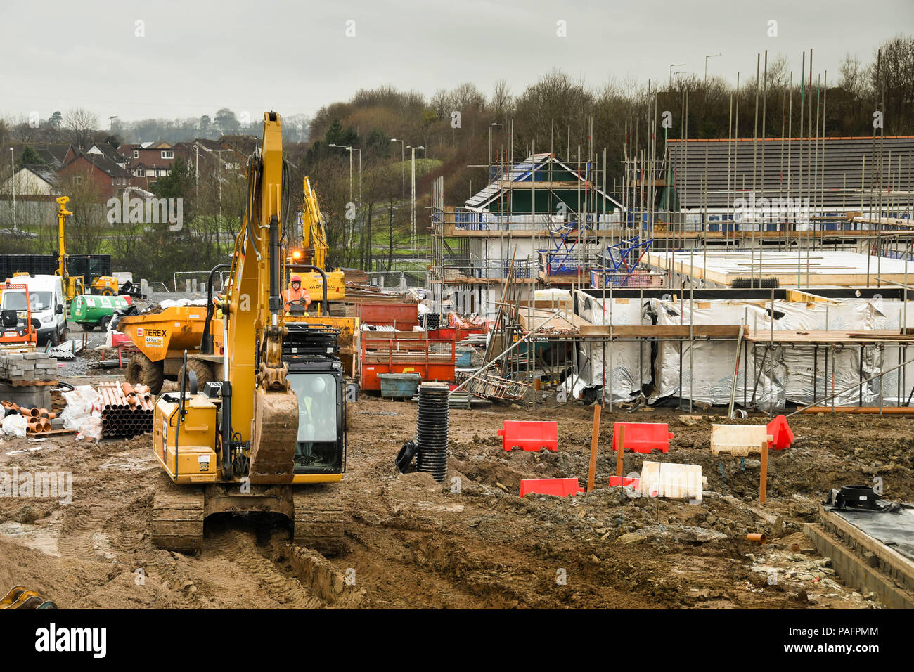 New housing development in the process of being built Stock Photo - Alamy