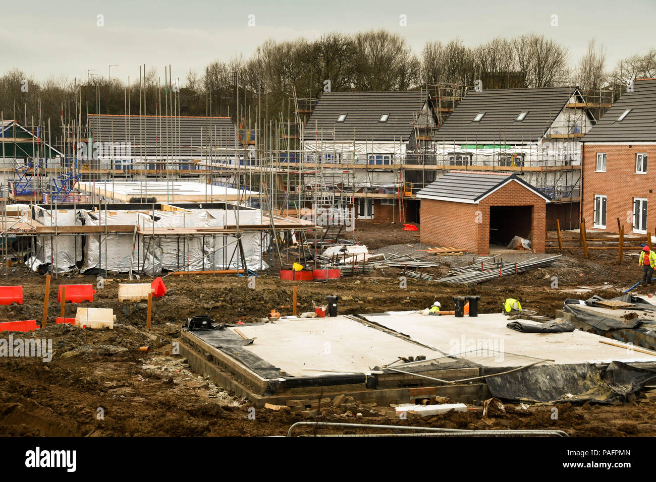 New housing development in the process of being built Stock Photo - Alamy