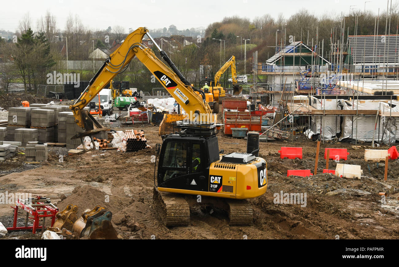 New housing development in the process of being built Stock Photo - Alamy