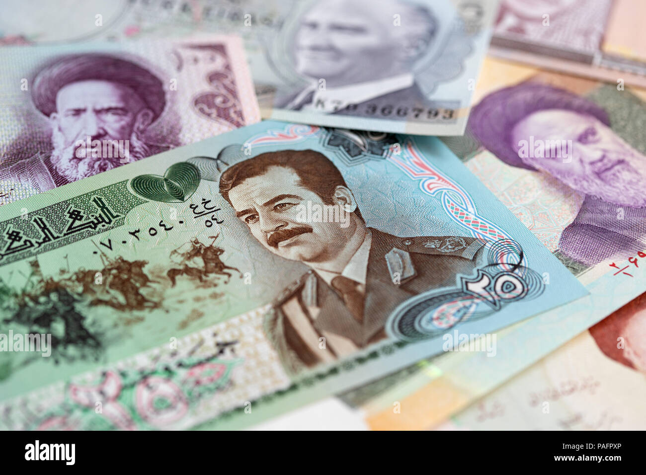 Variety of Middle East banknotes Stock Photo - Alamy