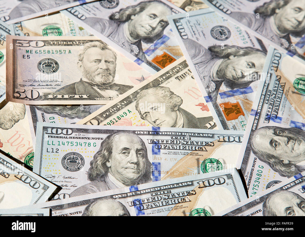 various US dollar banknote collection Stock Photo - Alamy