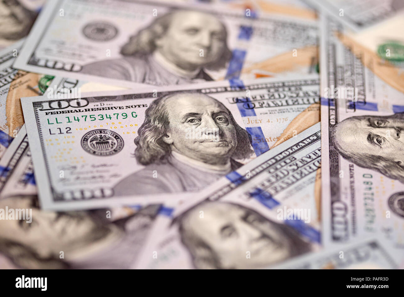 US 100 dollar banknote collection Stock Photo - Alamy