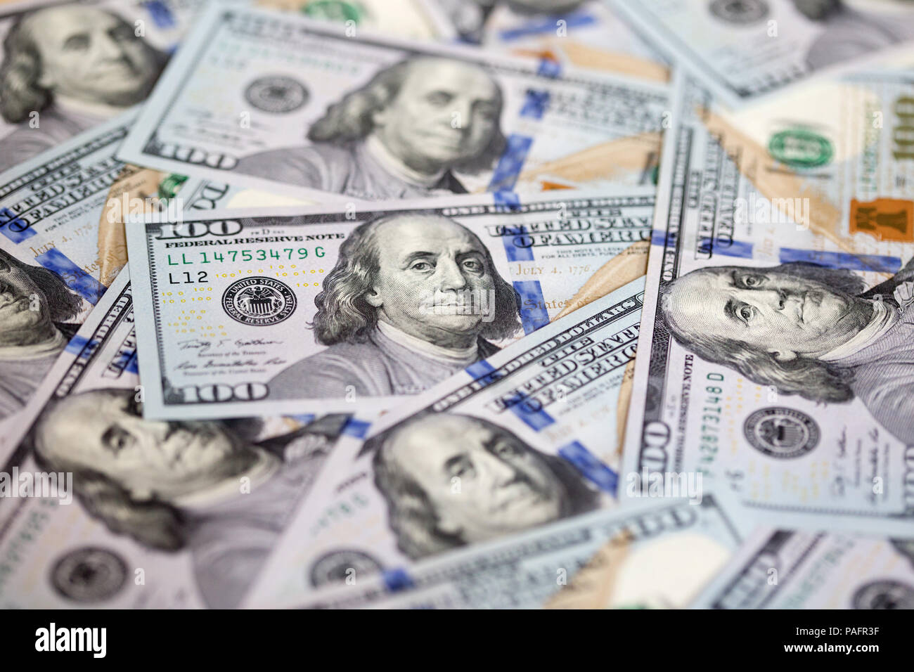 US 100 dollar banknote collection Stock Photo - Alamy