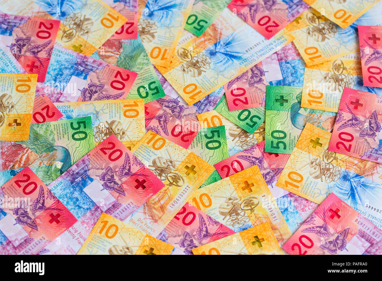 Collection of the new swiss banknotes (issued in 2017 Stock Photo - Alamy