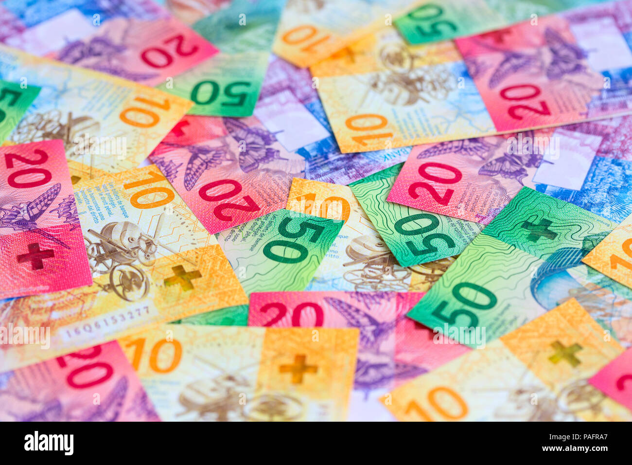Collection of the new swiss banknotes (issued in 2017 Stock Photo - Alamy