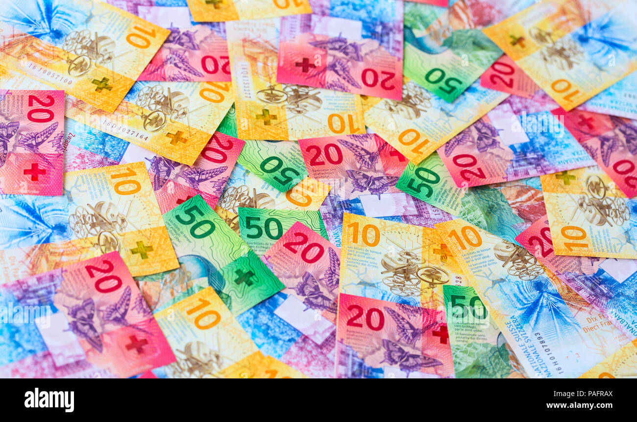 Collection of the new swiss banknotes (issued in 2017 Stock Photo - Alamy